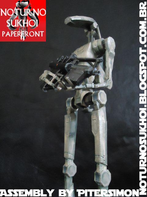 Noturno Sukhoi: Star Wars Battledroid-B1 2° Version_Papercraft