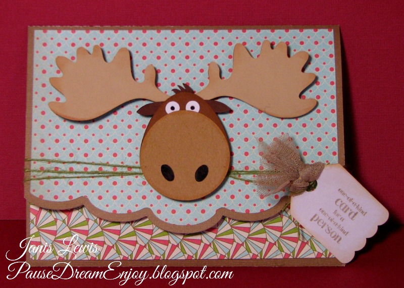 Pause Dream Enjoy: Action Wobble Moose Card