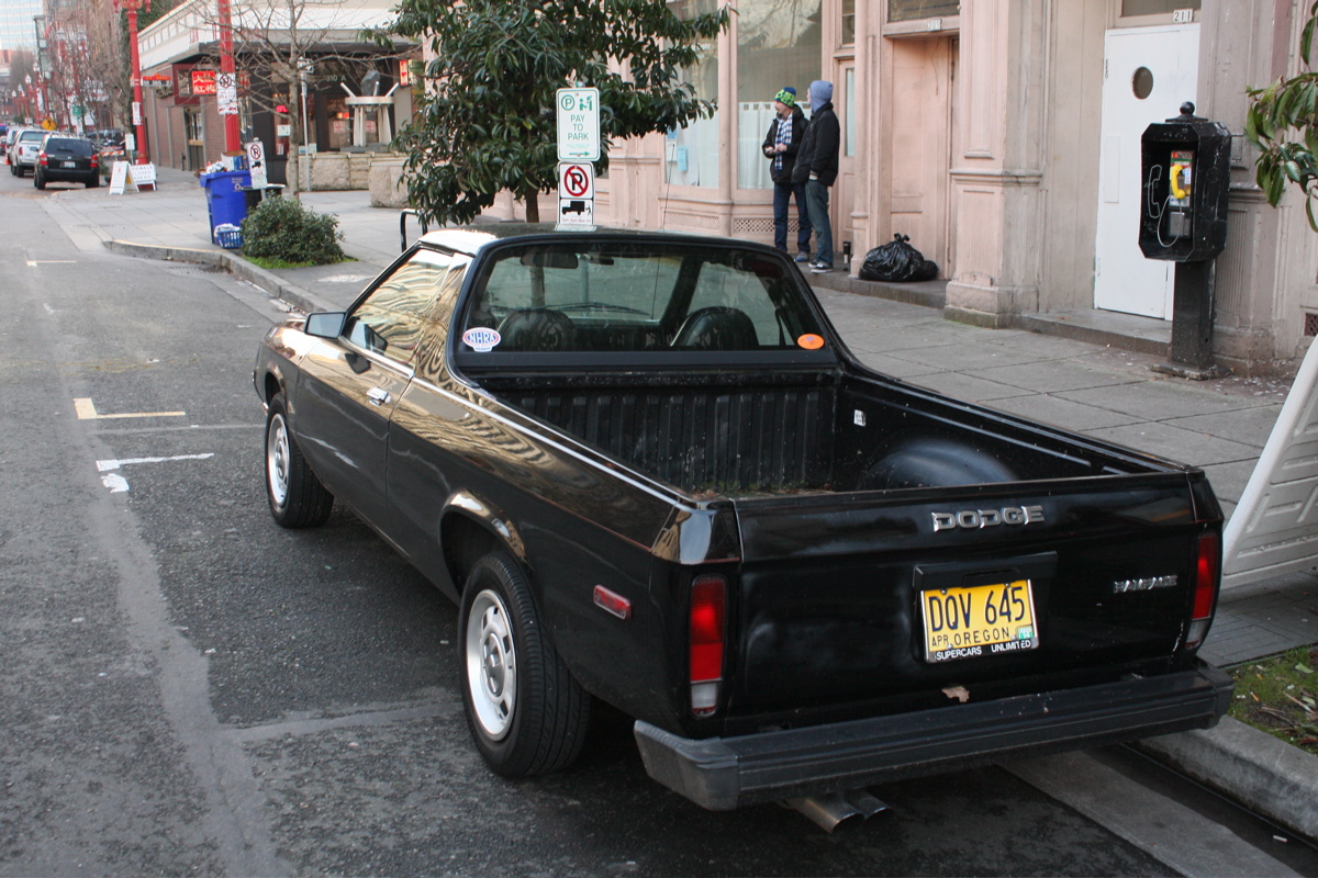 OLD PARKED CARS.: 1982 Dodge Rampage.