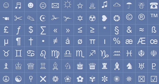 Awesome Facebook Symbols Ascii Codes For Amazing Status Updates Round The Web Info