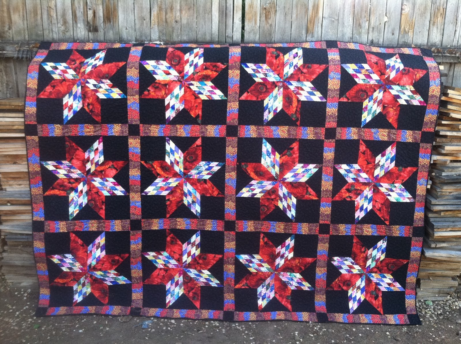 Summer's Snippets: Road Trip 2013 - Blueberry Farm Quilt Completed...