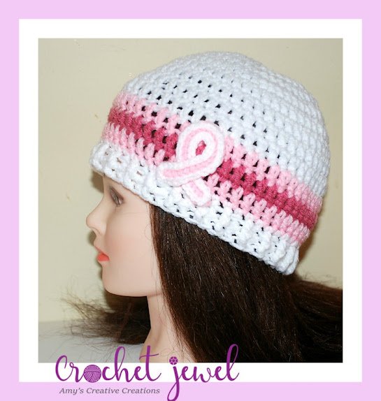 How to Crochet a Breast Cancer Awareness Hat Pattern