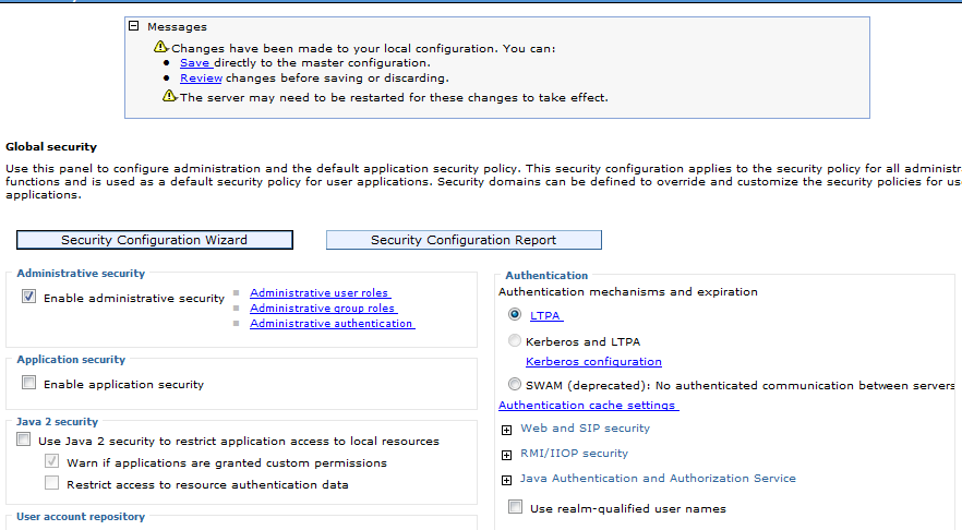 JEE Servers: Enable Websphere ( WAS ) Admin Console security with ...