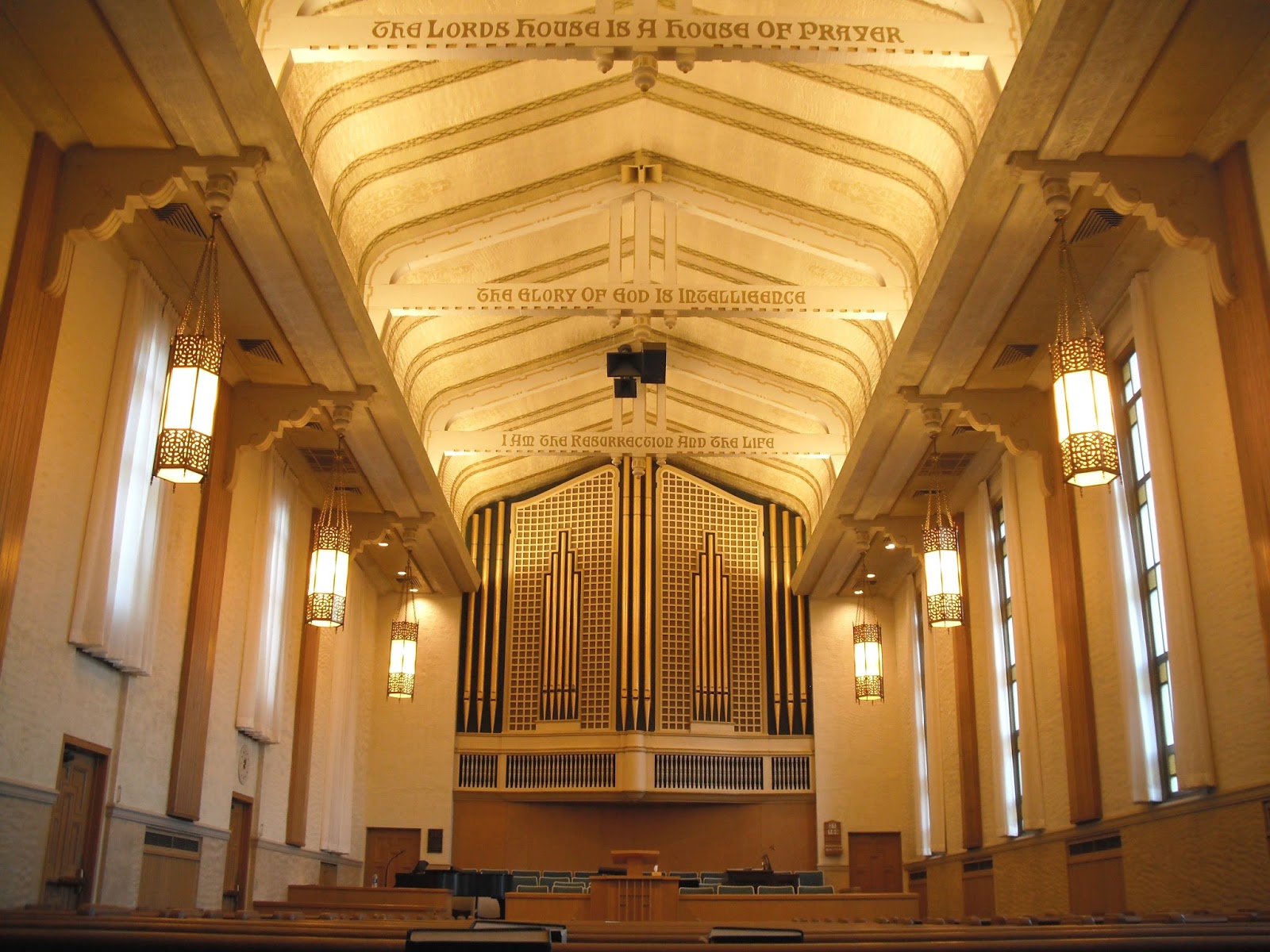 Historic LDS Architecture: University Ward: Chapel Interior