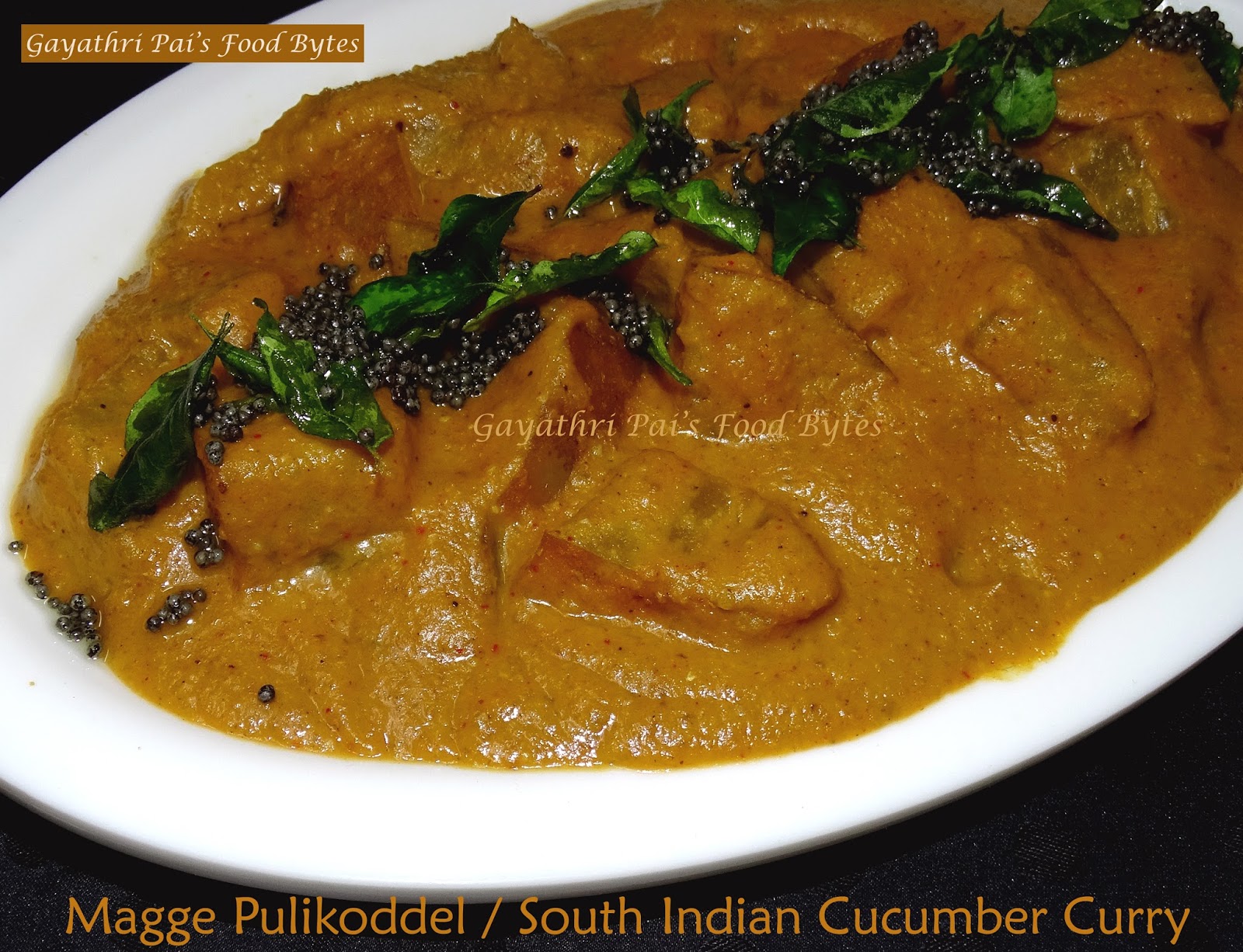 Gayathri Pai's Food Bytes: Magge Puli koddel / South Indian Cucumber Curry.