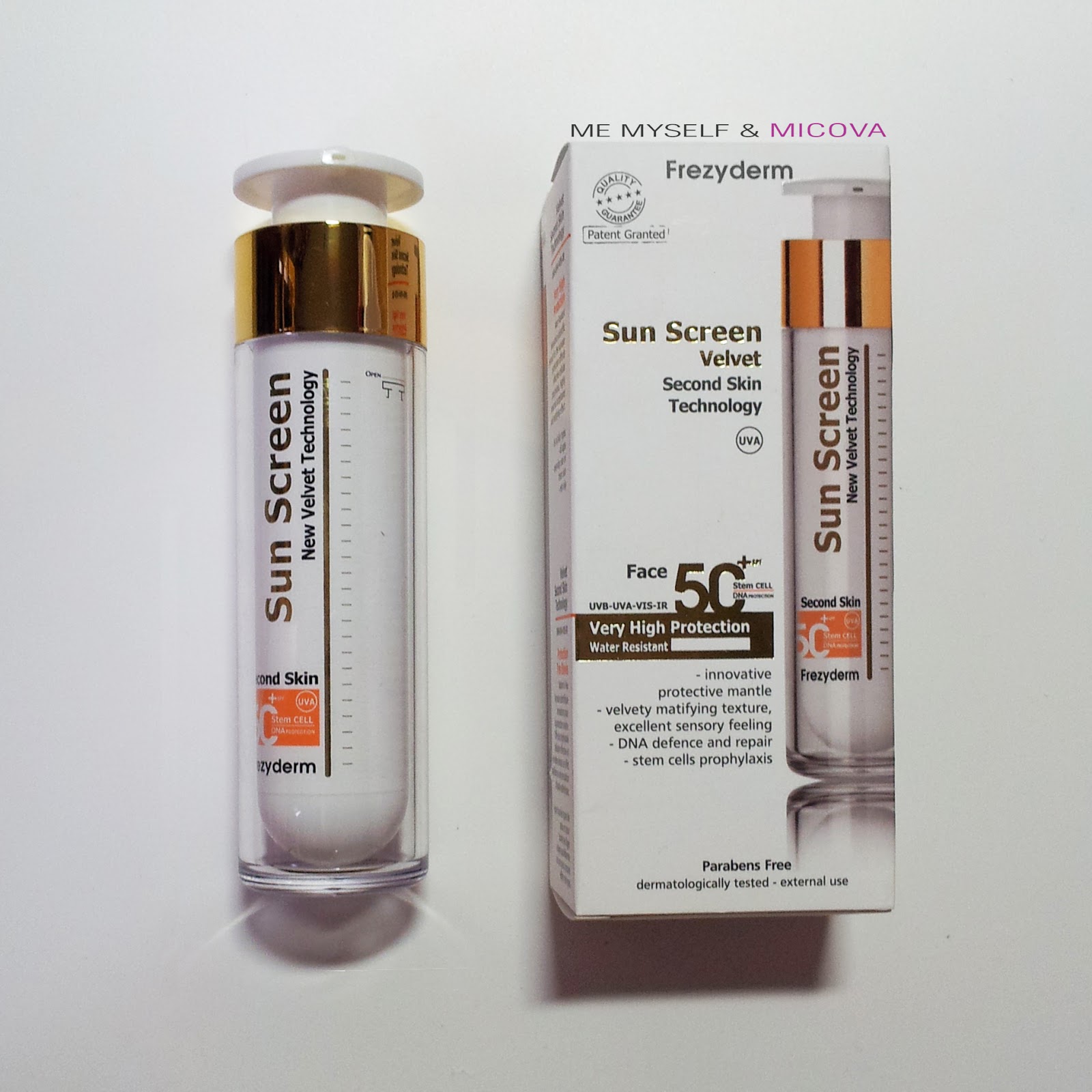 Me myself & Micova: PROTECTOR SOLAR SUN SCREEN VELVET SPF50 DE FREZYDERM