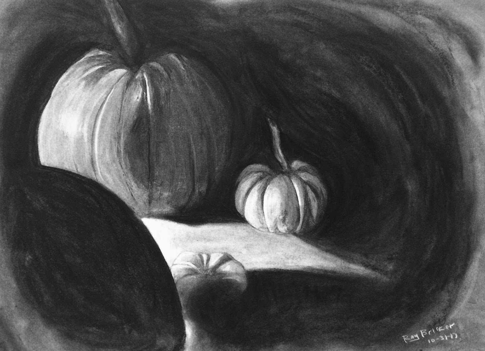 Art by Ray Bricker: Pumpkin Shadow Project