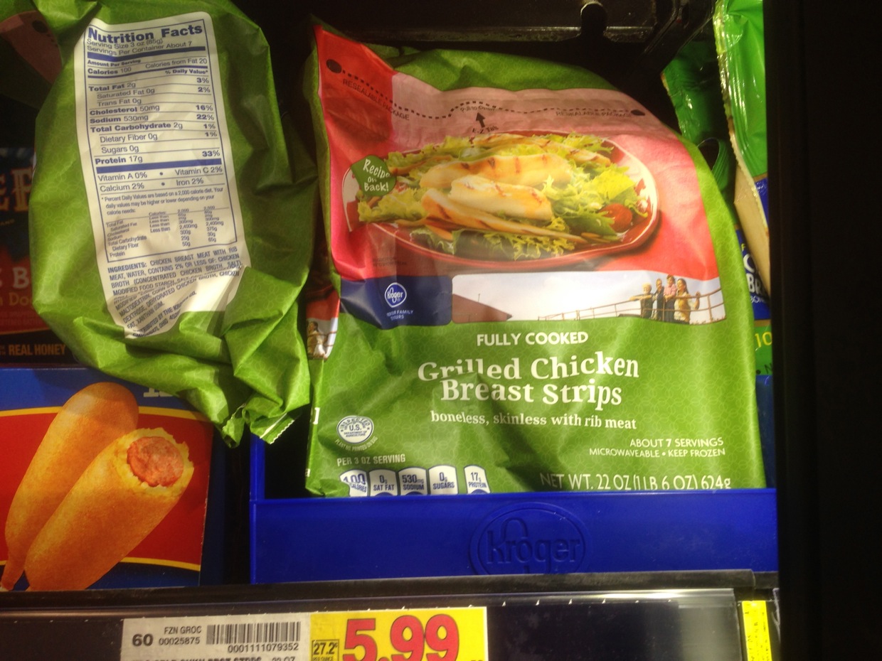 Healthy Grocery: Grilled Chicken Strips, 22 oz - Kroger