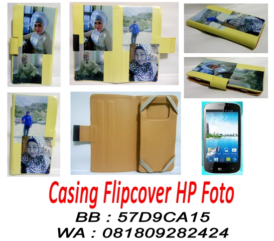 CASING HP FOTO: Casing Flip Cover HP Foto untuk Cross A22