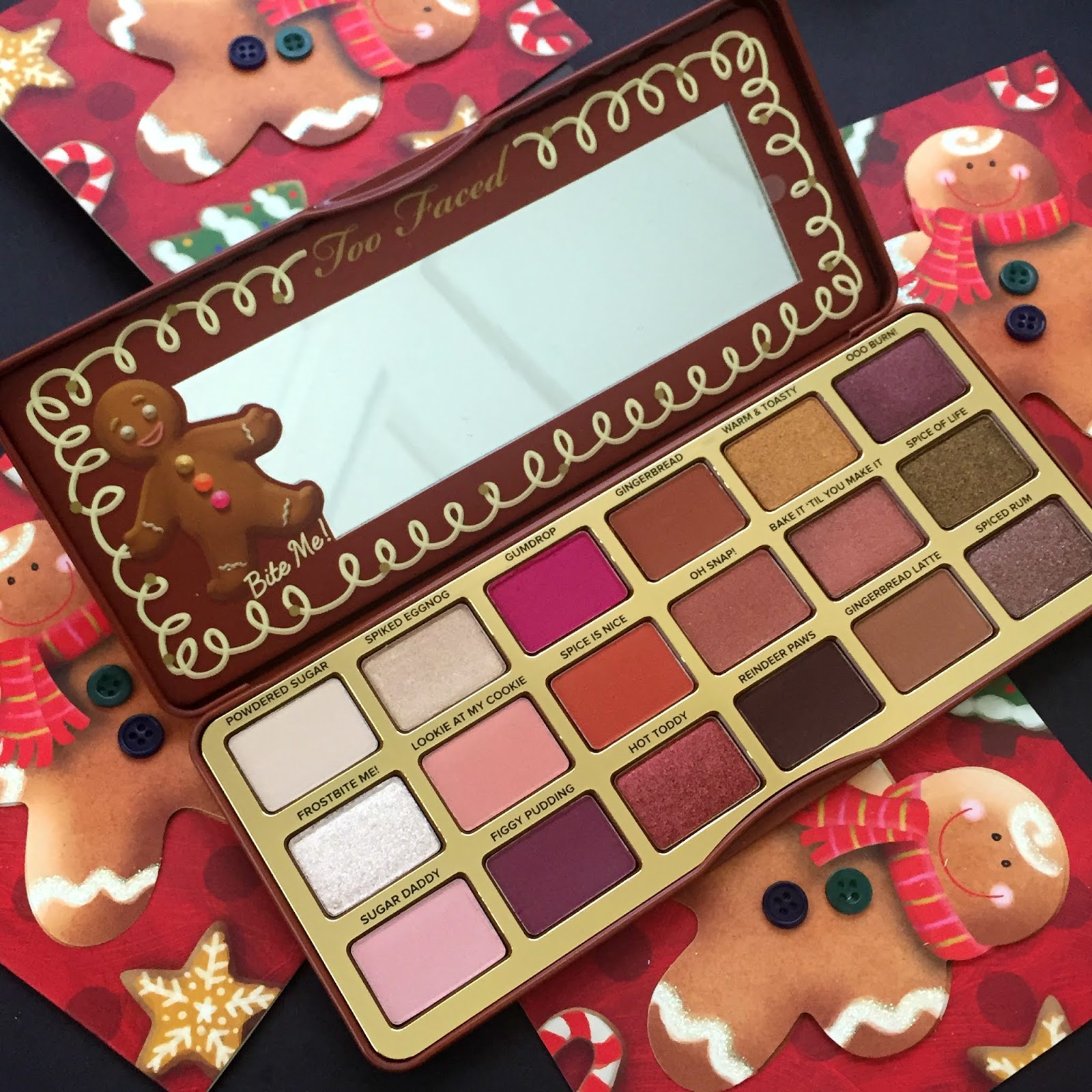 Too Faced Gingerbread Spice Eye Shadow Palette and Gingerbread Man ...