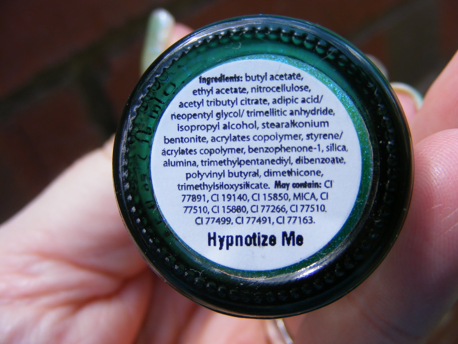 'Hypnotize Me' is a jelly polish with a light, translucent green base ...