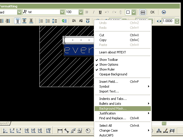 Autocad, Text interfere Hatch? - Cad of Autocad