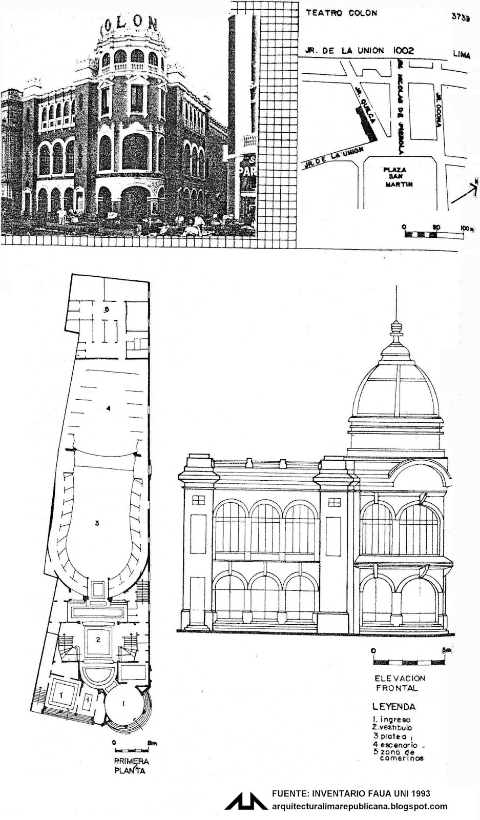 ARQUITECTURA REPUBLICANA DE LIMA : 3739 TEATRO COLON