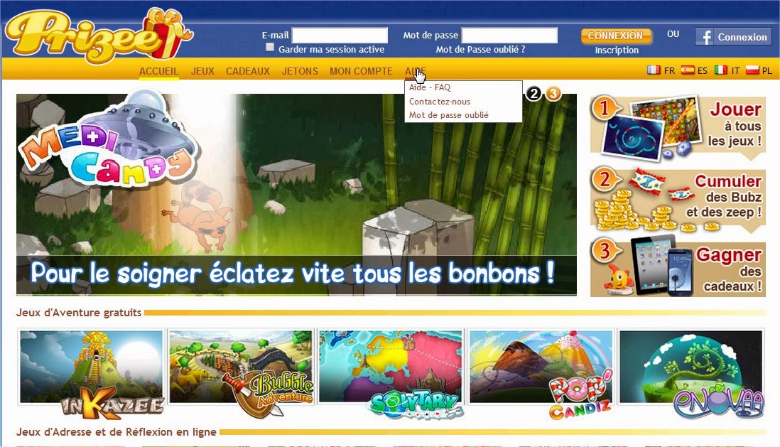 Les jeux flash gratuits de Prizee: Prizee : toutes les informations ...