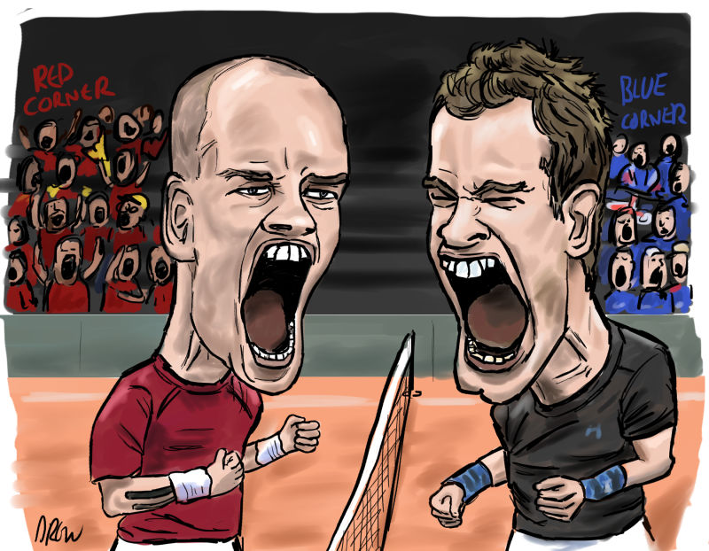 Cartoons I Drew: Davis Cup Final