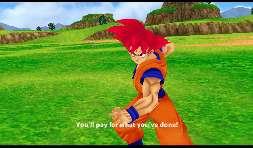 Download Mod Texture Goku [SSJ God Goku] DBZ TTT For Emulator PPSSPP ...