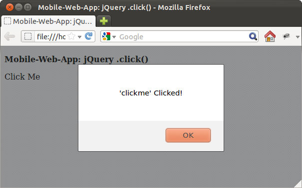Mobile Web App Jquery Click Click Event Handler