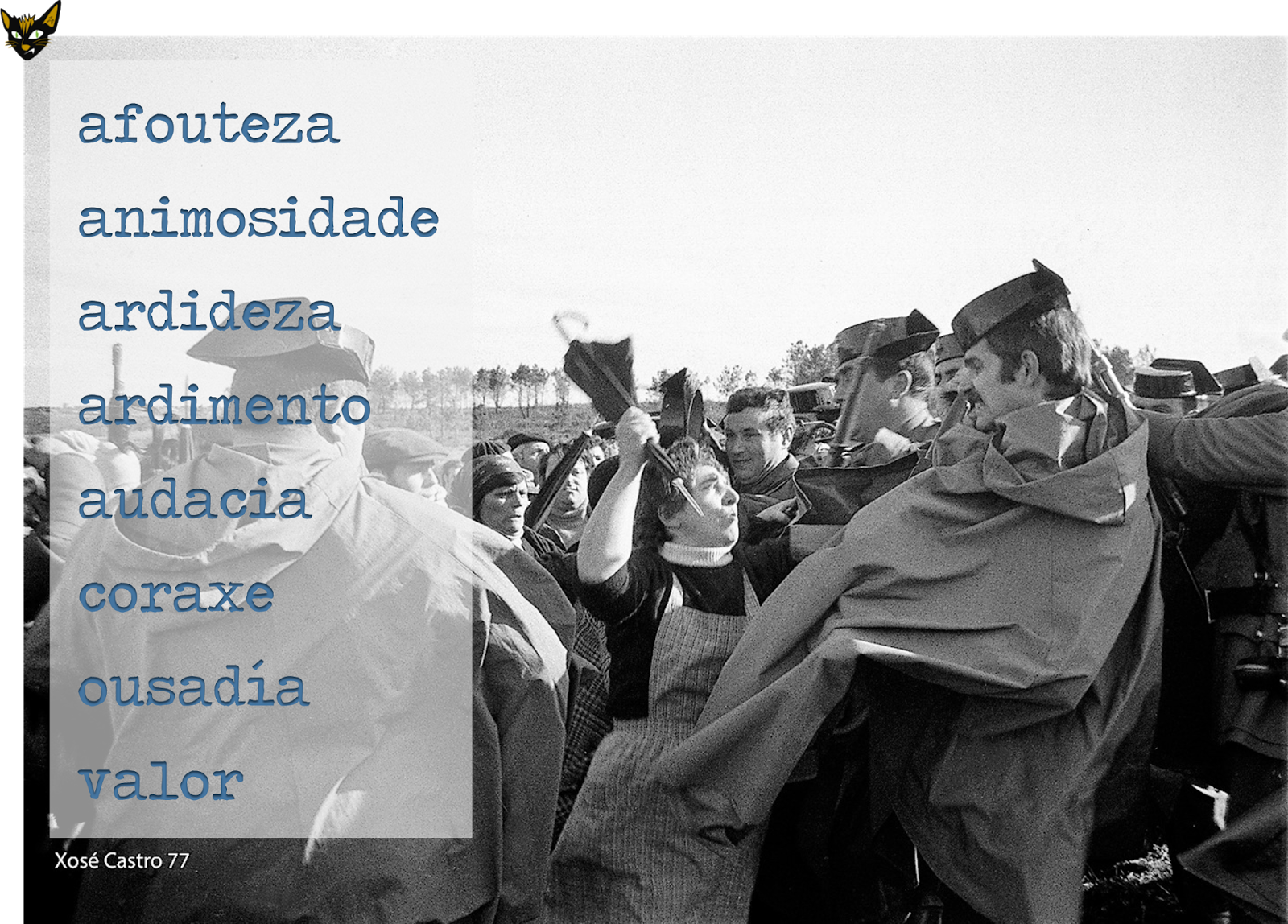 Zarampagalegando: Dicionario visual. Afouteza