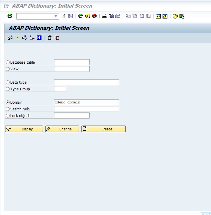 How to create a Domain in SAP ABAP