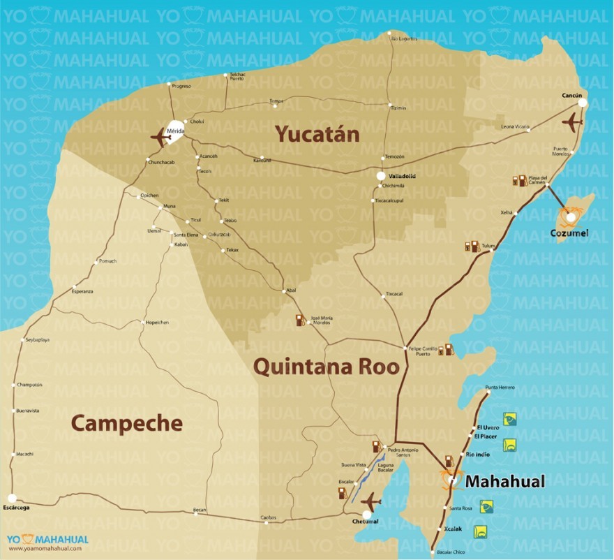 Mahahual: Ubicación