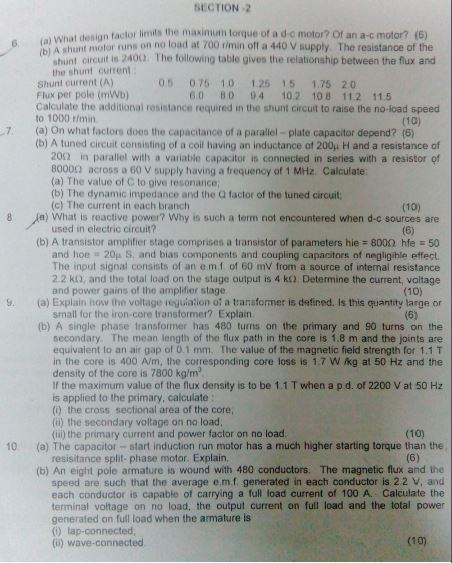 Electrical ⚡💡- MEO Class 2 Papers