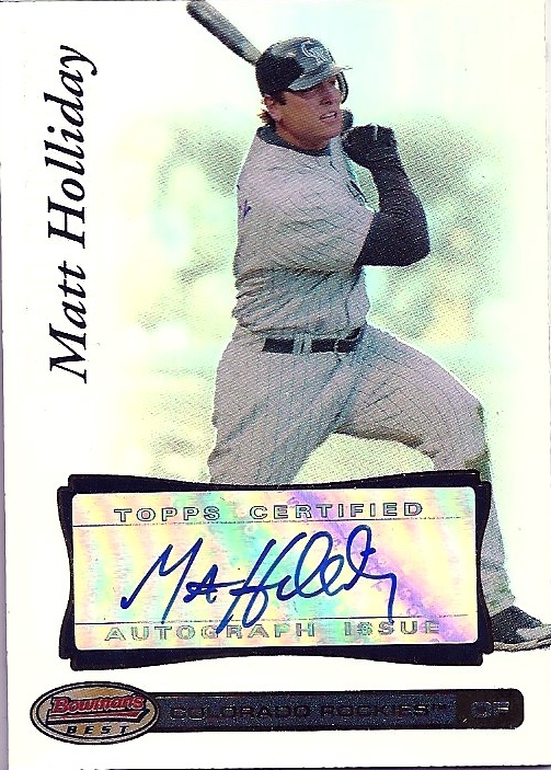 The Snorting Bull: Player Collection: Matt Holliday Autographs
