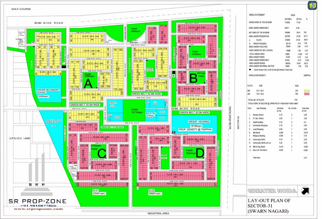 Layout Plan of Sector-31 Greater Noida HD Map - Ecotech Industry ...