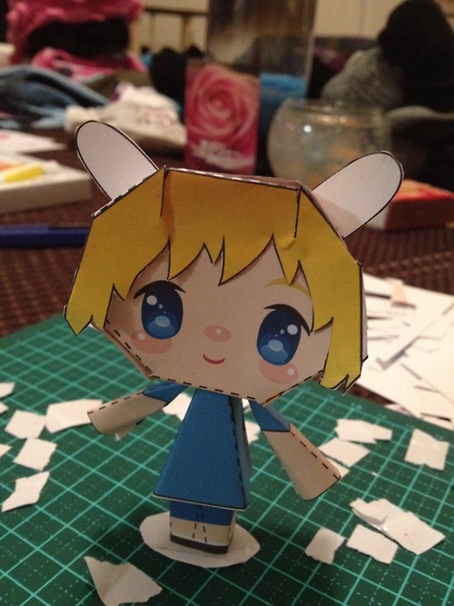 Adventure Time - Chibi Finn the Human Papercraft | Papercraft Paradise ...