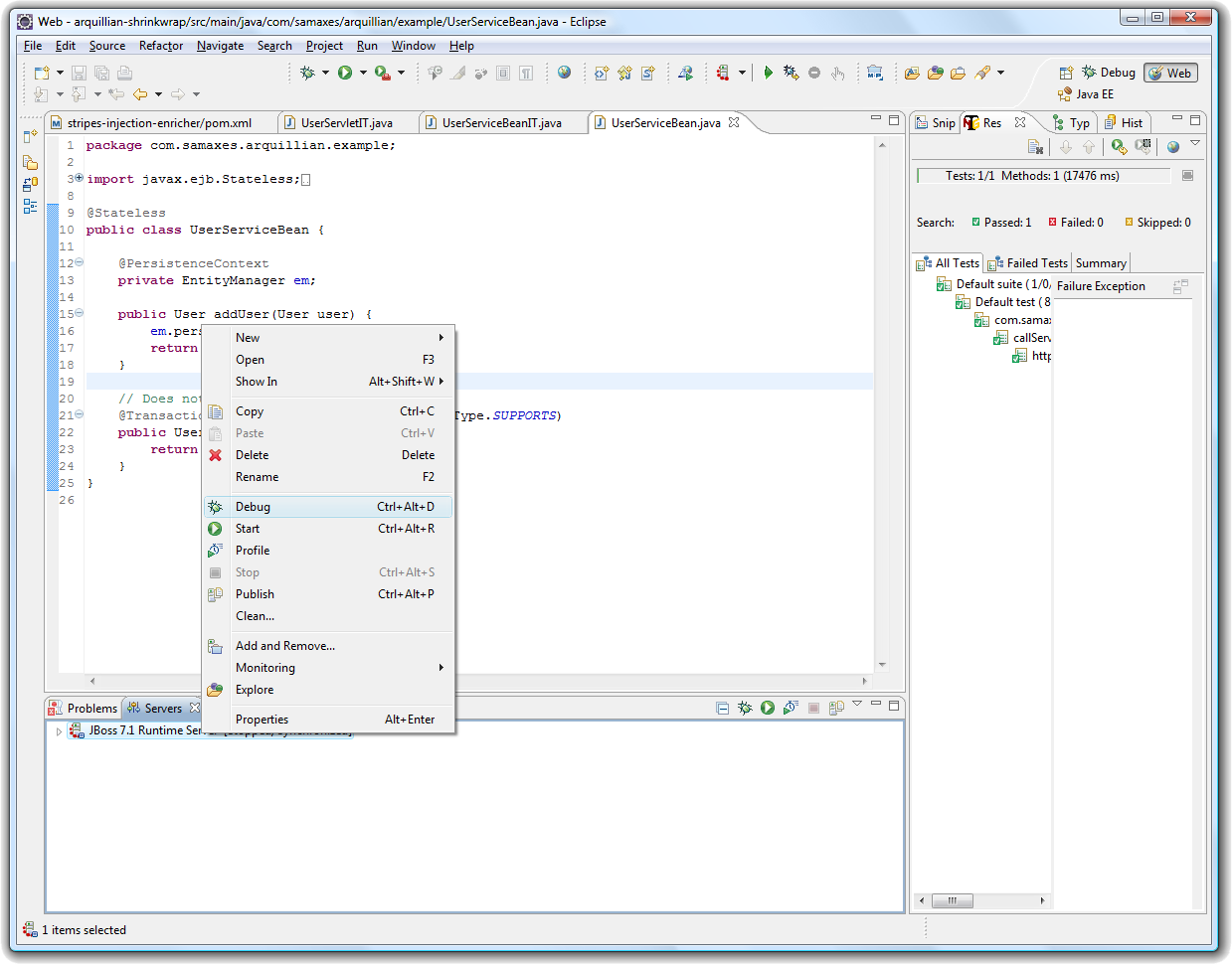 Java Ee 6 Testing Part Ii Introduction To Arquillian And Shrinkwrap Java Code Geeks