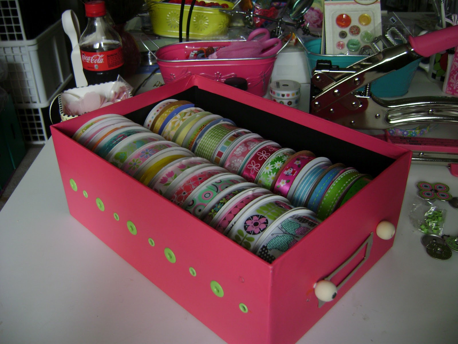 Crabtree-Creations: Ribbon Dispenser Box Day 2, It's Finished!