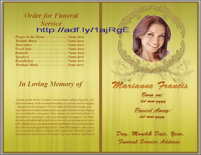 Free Flower Border Funeral Program Samples Download