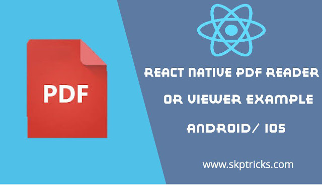 React Native PDF Reader or Viewer Example | SKPTRICKS