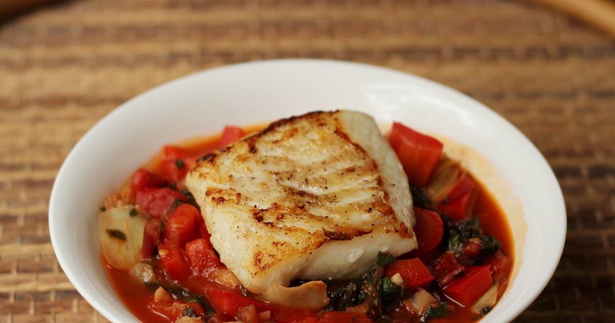 Cookistry: Pan-Roasted Cod with Bell Pepper, Artichokes, and Tomato and ...