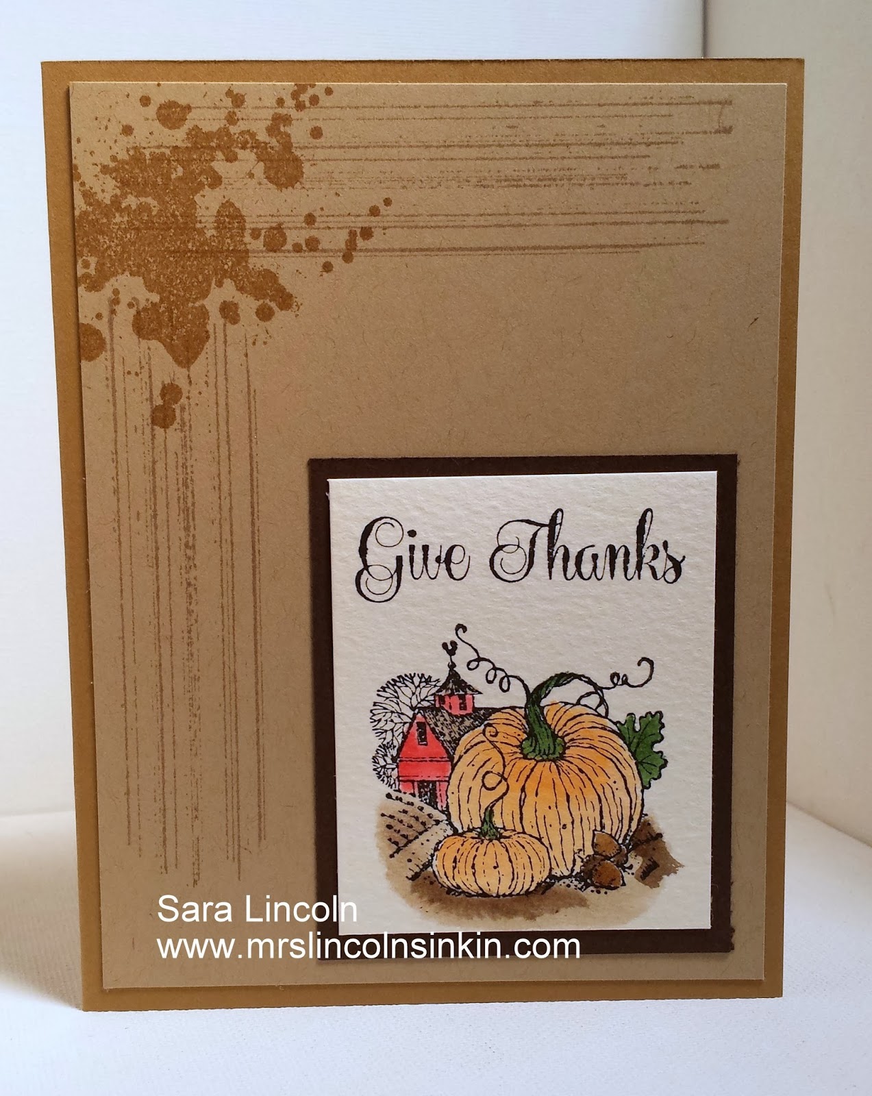 Mrs. Lincoln's Inkin: Give Thanks - Watercolor Pumpkins