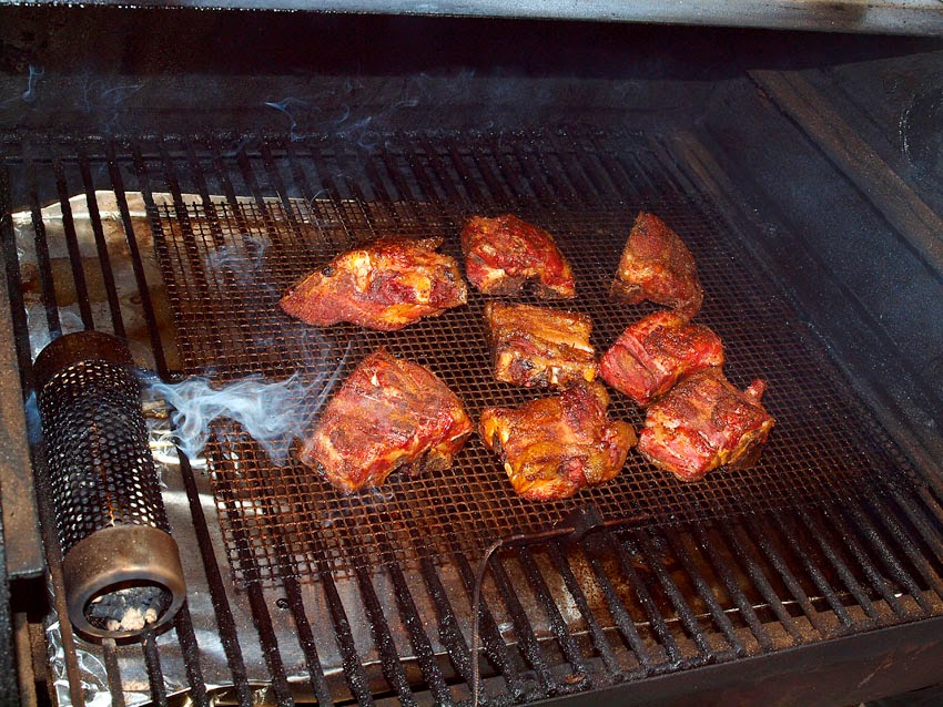 Pellet Smoker Cooking: Smoked Pork Neck Bone Gravy over rice with ...