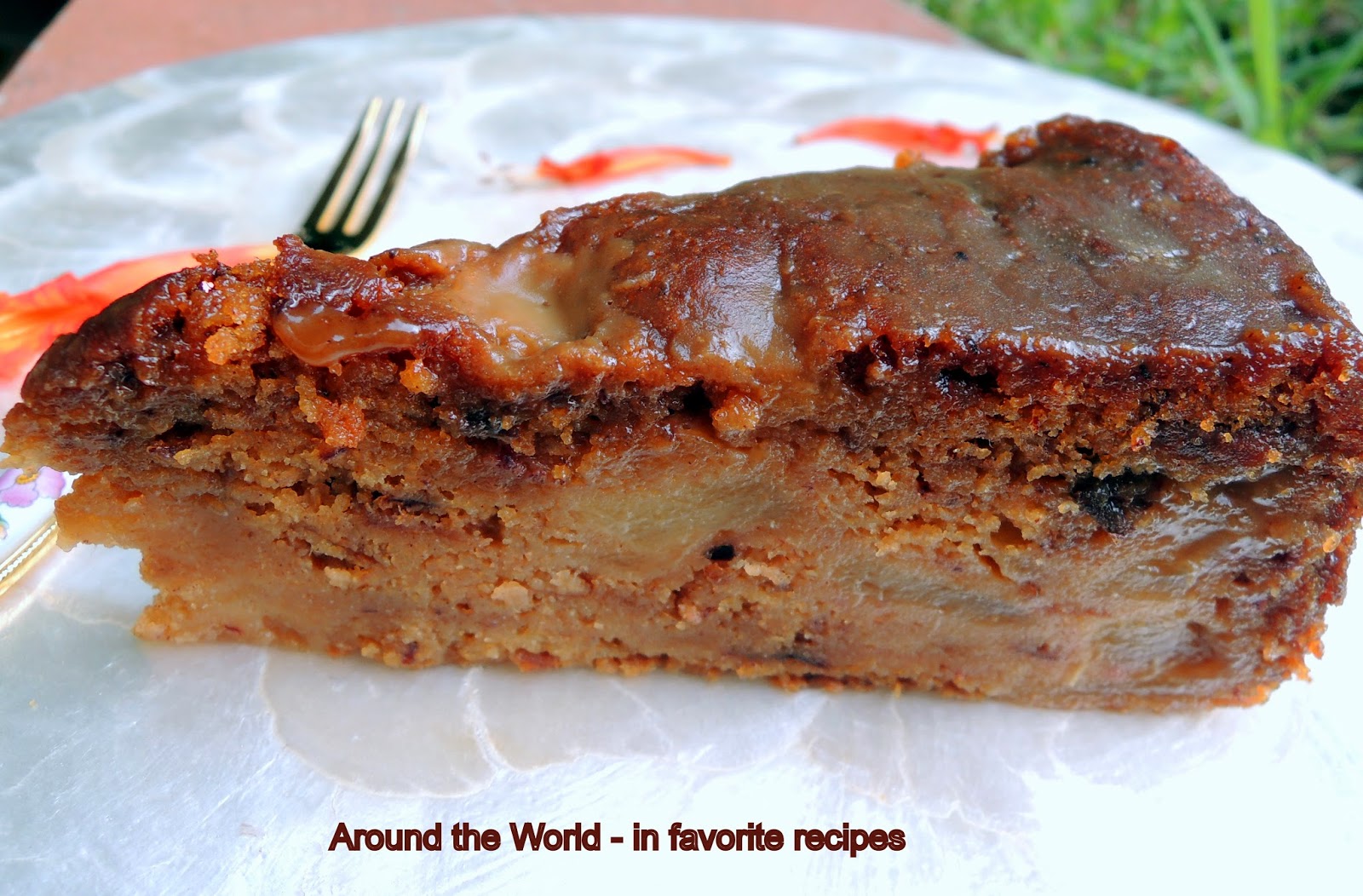Around the World - in favorite recipes: Sticky Date and Pear Cake