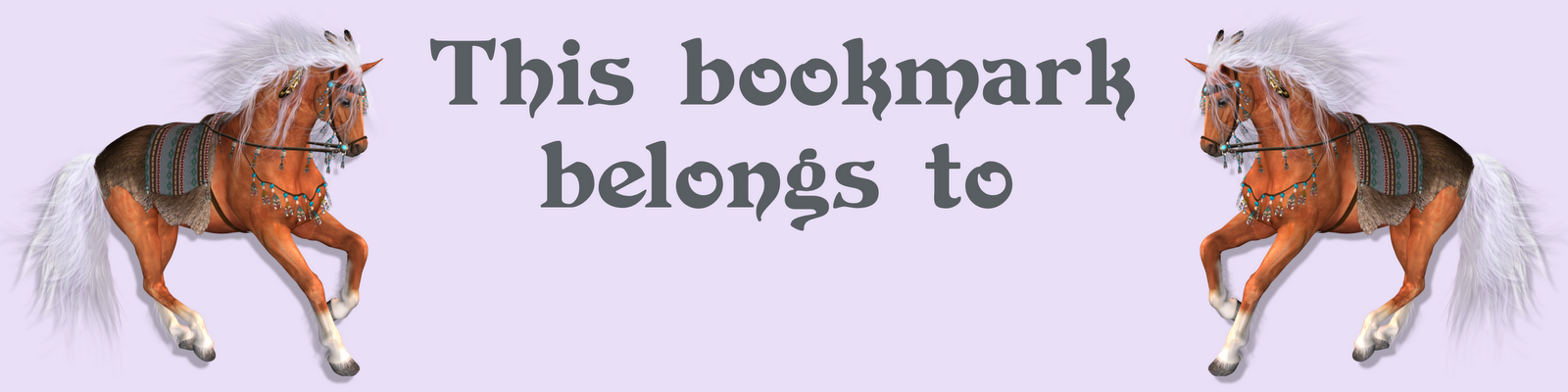 Free Stuff Depot: Horse Bookmark