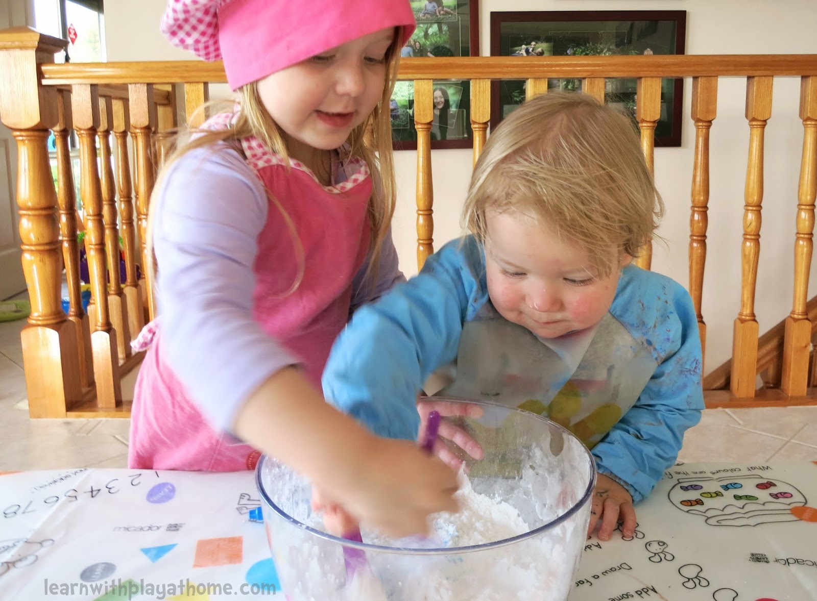 Learn with Play at Home: Cornflour Slime. How to make and what not to do!