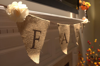 Our Impeccably Imperfect Life: DIY Fall Burlap Banner