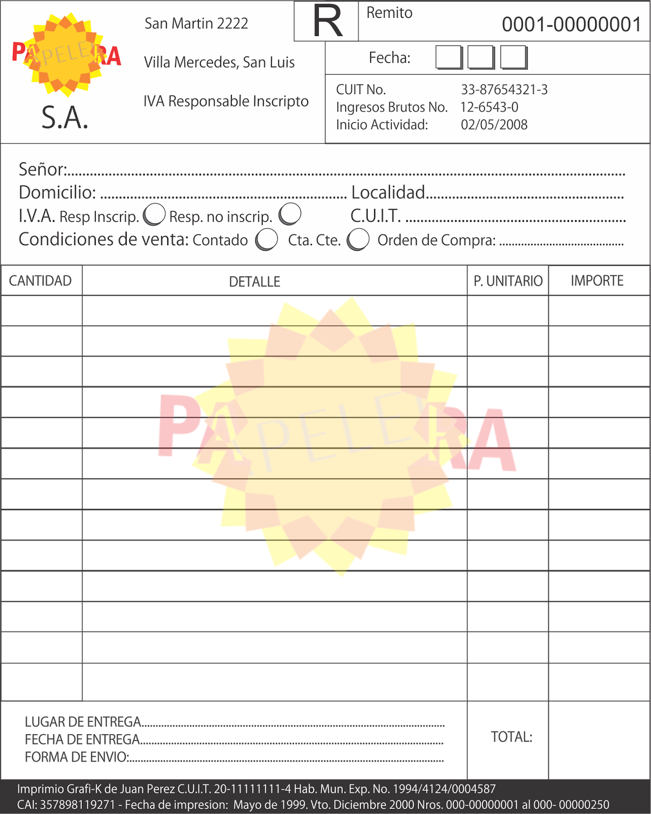 DOCUMENTOS COMERCIALES: Remito
