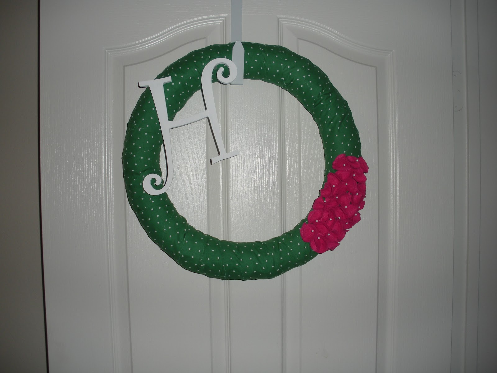 Pearls And Clovers: Monogram Fabric Wreath