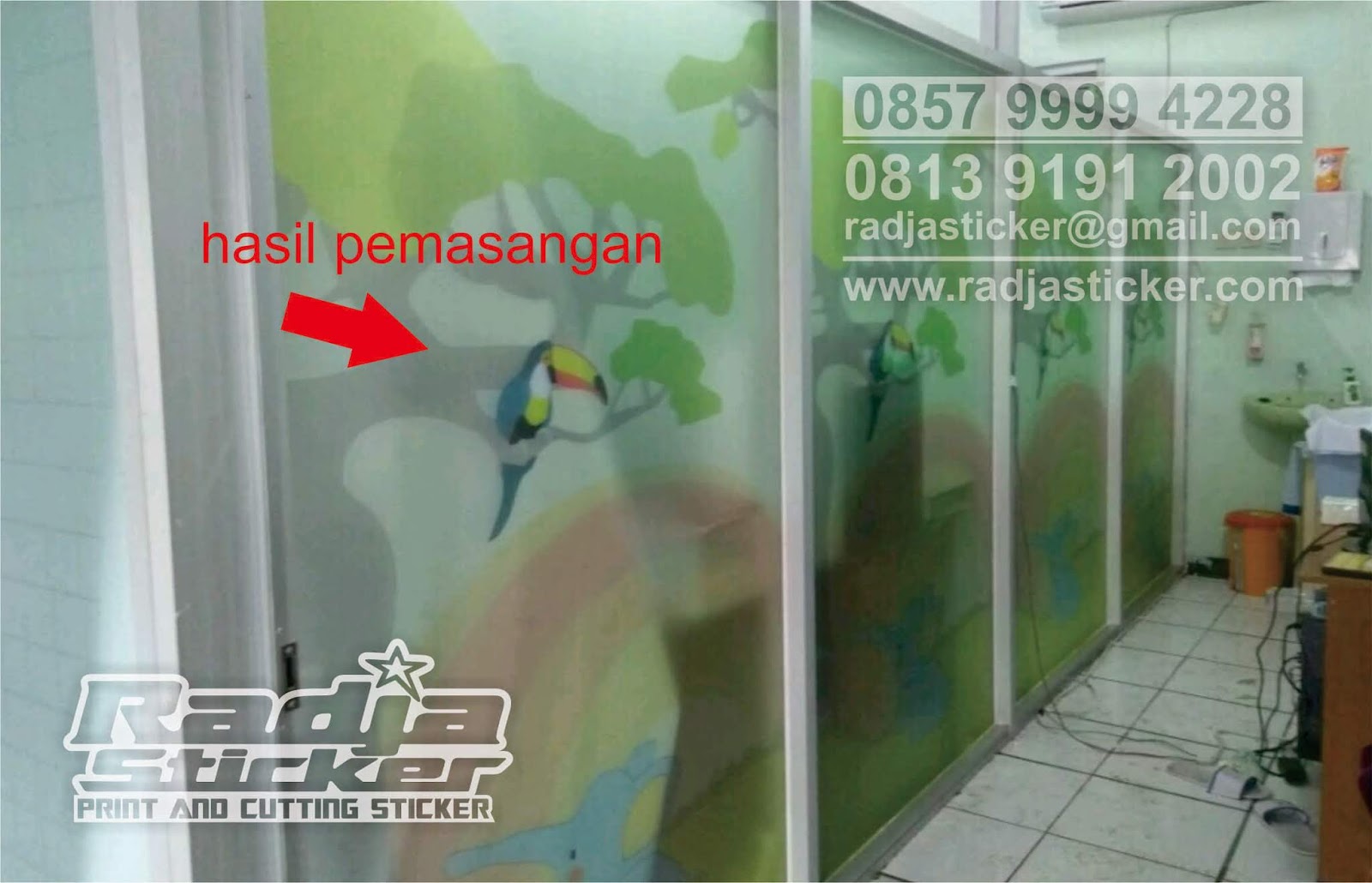 Stiker Kaca Sandblast Print Rumah Sakit | Sandblast Print | Tempat ...