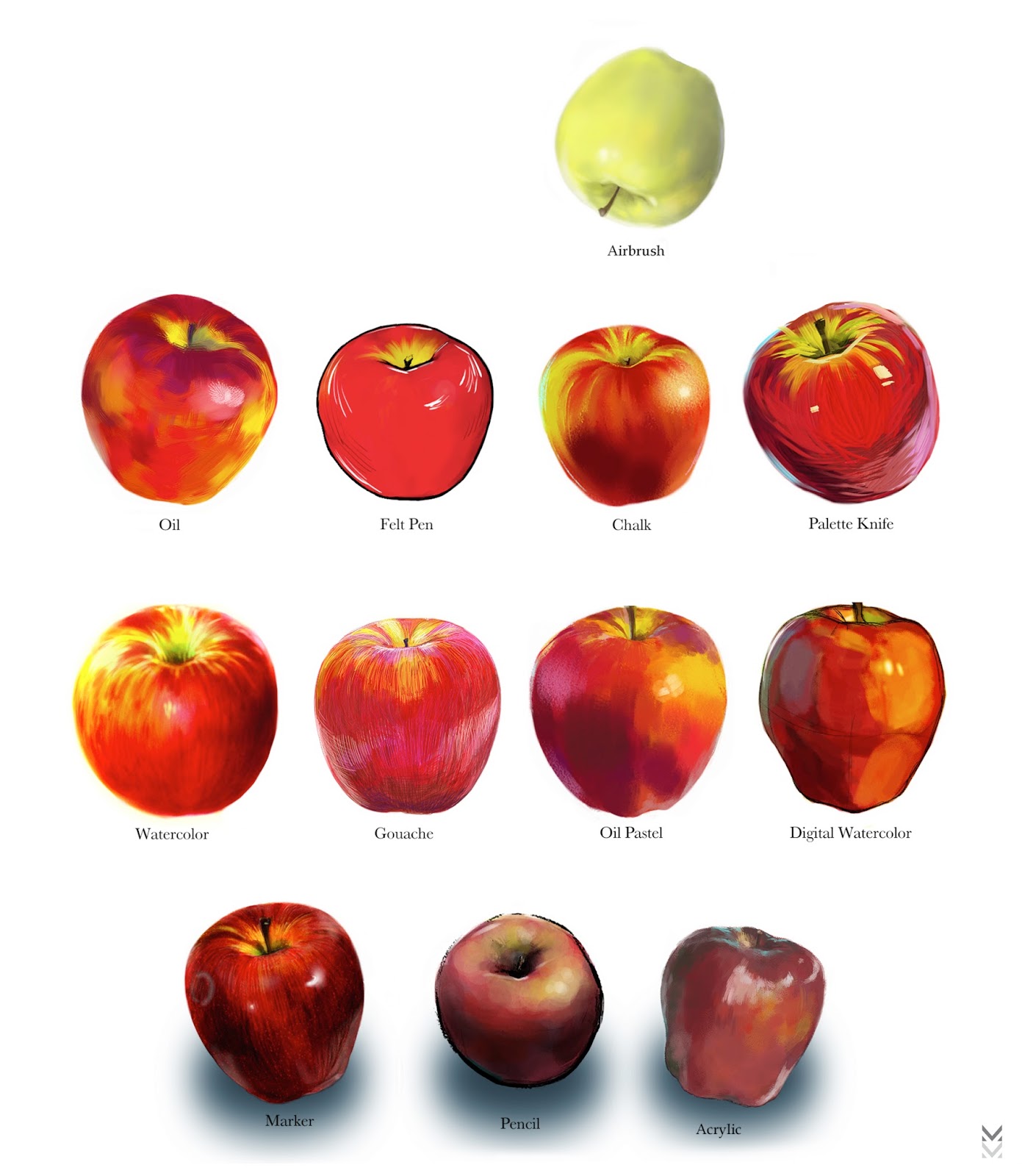 DART 135 F- Introduction to Digital Painting: Week 02 Homework- Apple ...