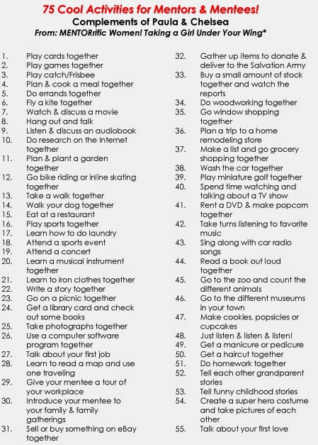 Oklahoma Mentor: Mentor-Mentee Activities