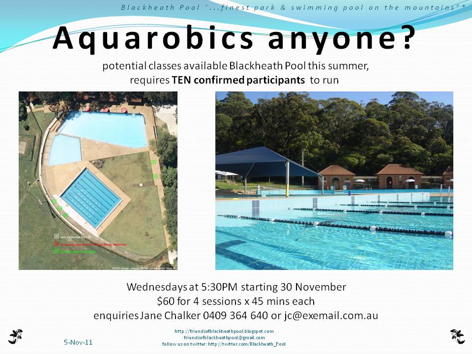 Blackheath Pool: summer swimming since 1931: 11/1/11 - 12/1/11