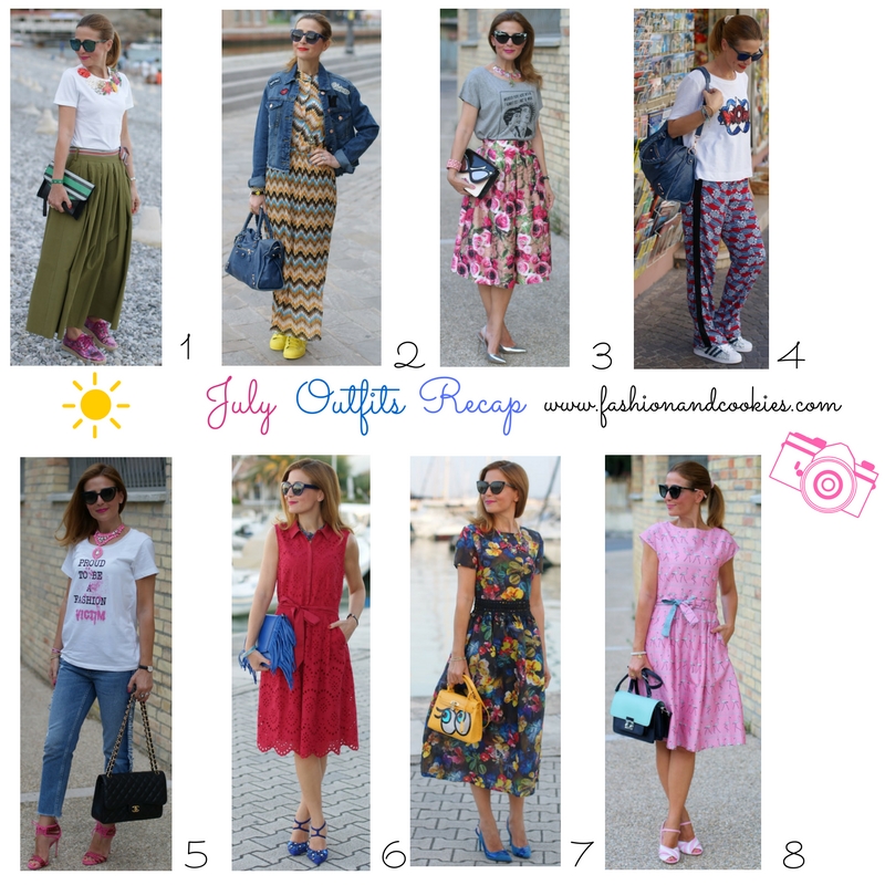 Welcome, August ! July 2016 outfits Recap | Fashion and Cookies ...