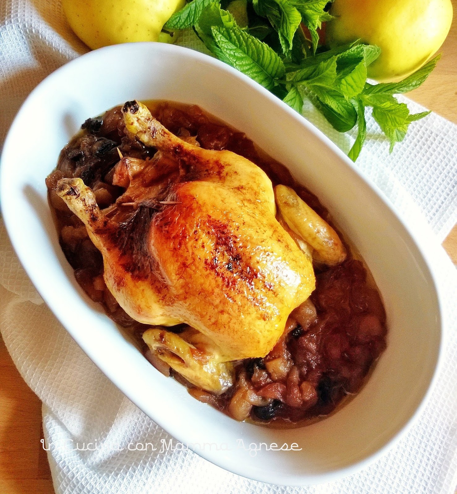 Galletto ripieno Chutney di Mele e Prugne secche | In Cucina con Mamma ...