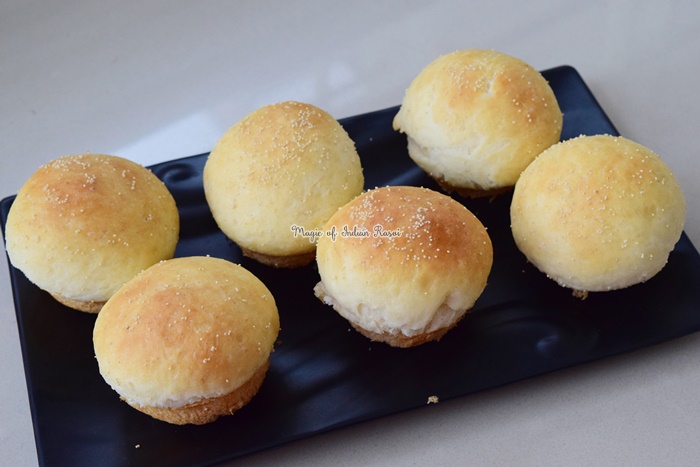 Homemade Sweet Maska Bun - Milk Bread Buns Recipe | Magic of Indian Rasoi