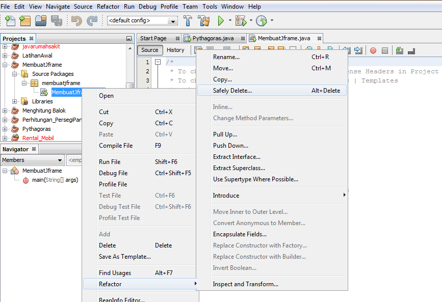 CARA MUDAH MEMBUAT APLIKASI DI JAVA MENGGUNKAN JFRAME ~ RPL smk