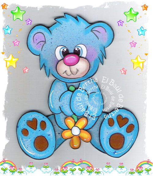 EL BAÚL DE BERTHA - MANUALIDADES: Ositos con Flor - Apliques en Foami ó ...